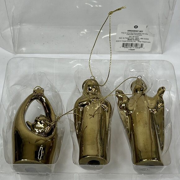 Target | Holiday | Target Ornament Set Holy Family Nativity Scene Gold ...